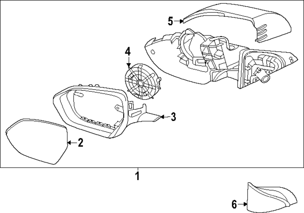 87611-GGAB0 - Mirror Glass 2025 Kia K4 | Kia.Parts Store