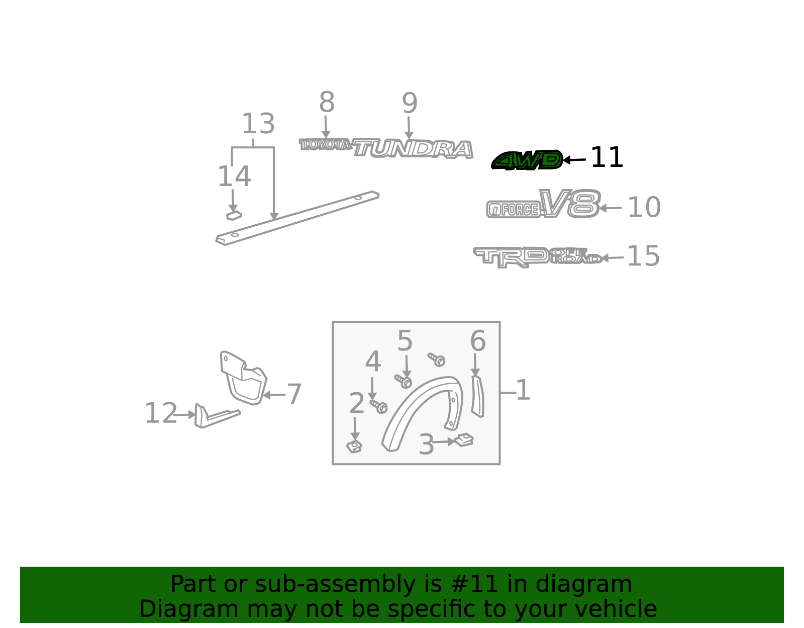 2003-2006 Toyota Tundra Nameplate 75473-0C020 | MotorMotor