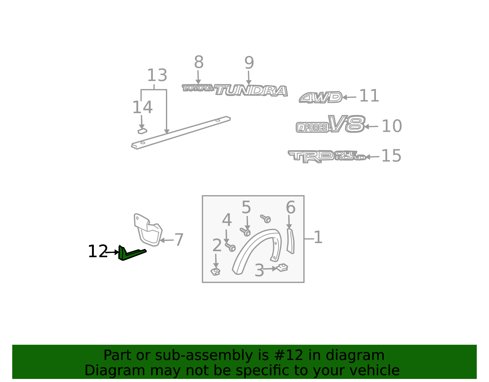 2003-2006 Toyota Tundra Molding 75641-0C020 | Toyota Parts Center