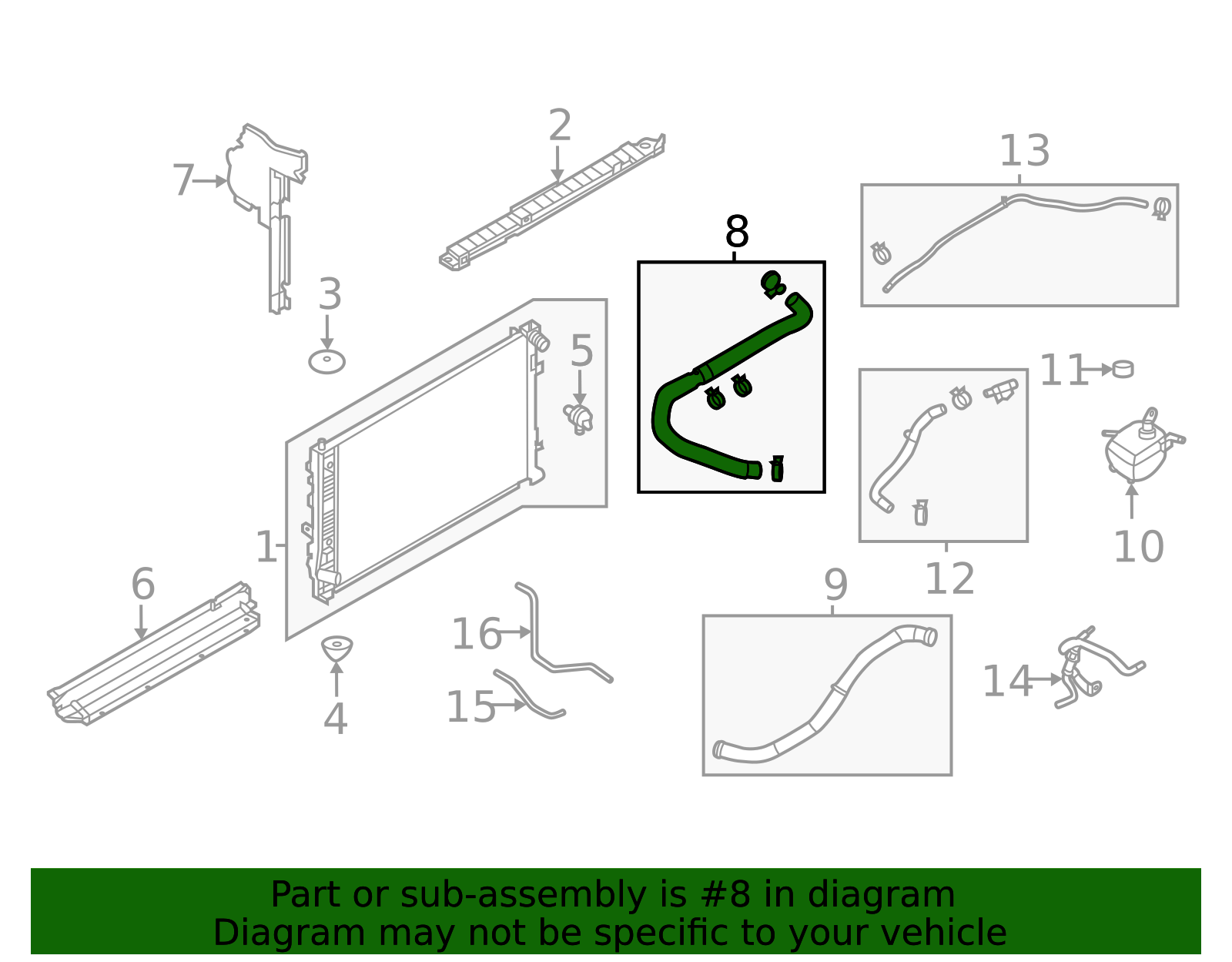 2021 Nissan Rogue Upper Hose 21501-6RA0A | TascaParts.com
