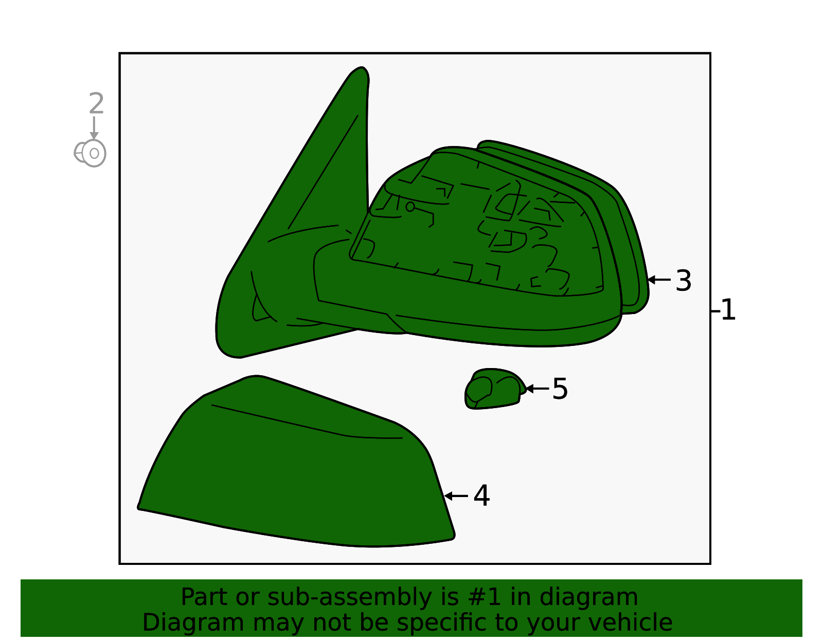 2018-2022 Toyota Door Mirror Right 87910-0C570 | OEM Parts Online