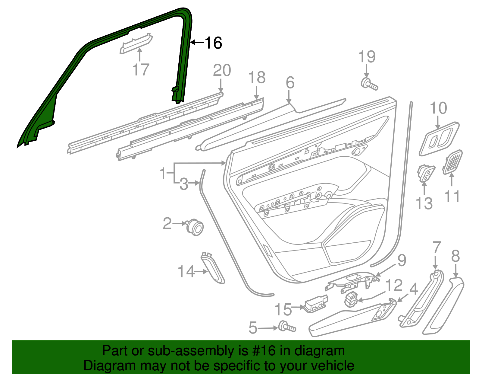 80A-867-672-A-4PK - Window Trim 2018-2025 Audi | Audi OEM Parts Guy