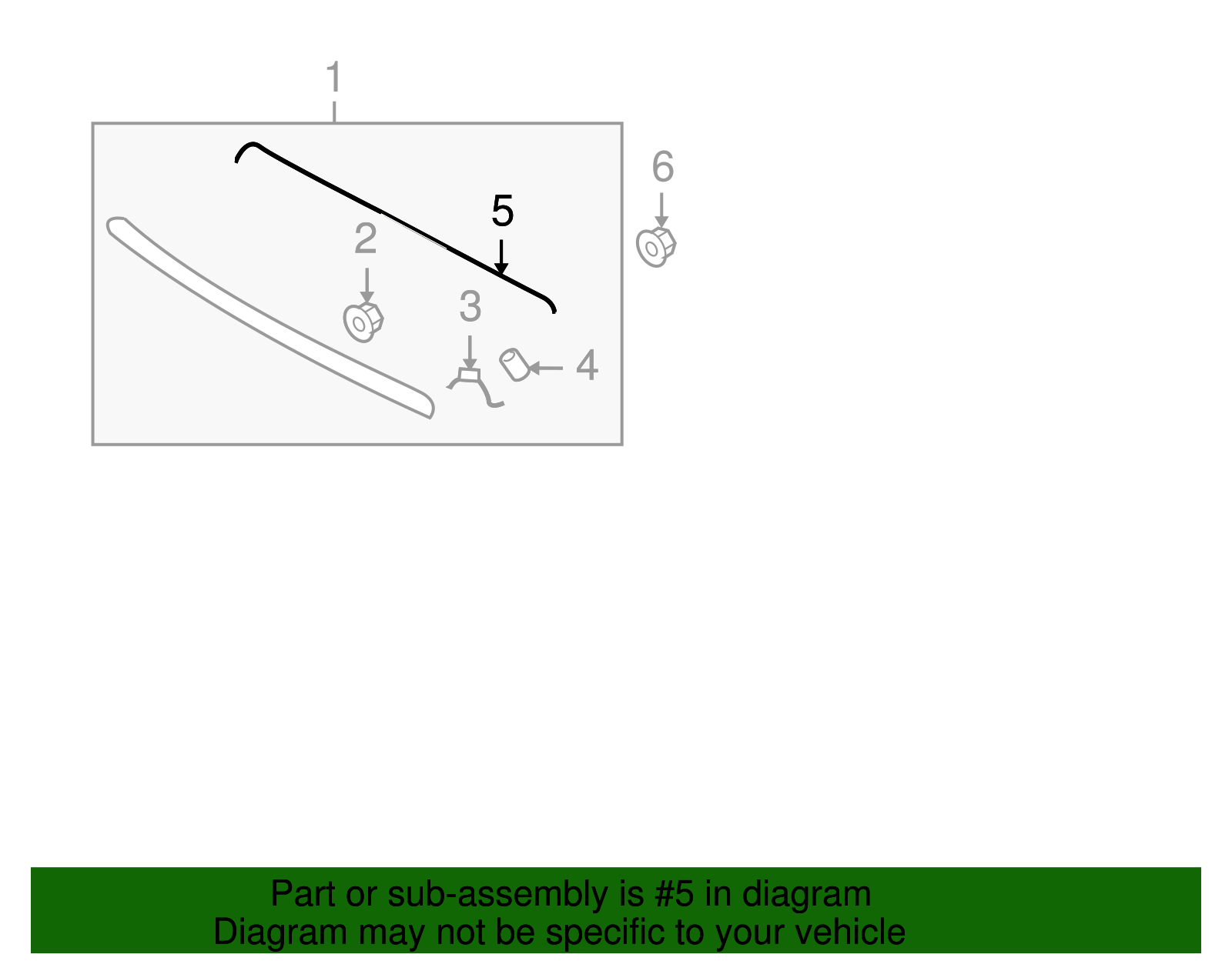 Hyundai - 86357-3K000 - Molding Seal Strip - 2006-2010 Hyundai Sonata ...