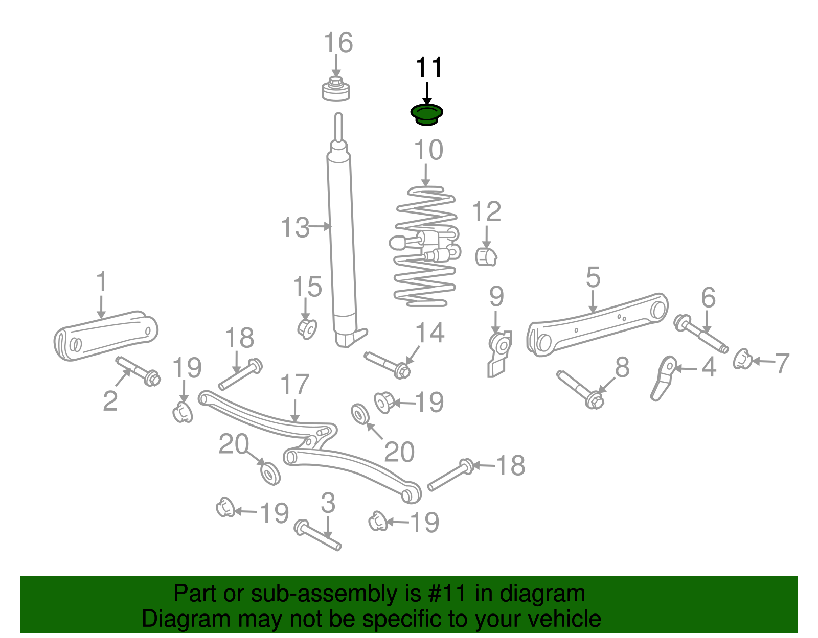 1984-2014 Ford | Spring Insulator | D9AZ-5536-A | Walls' Ford Parts