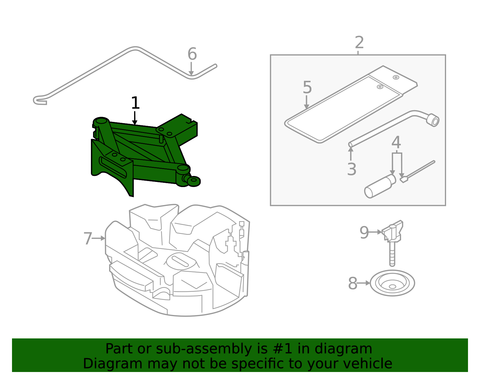 2025 Subaru Forester Jack 97032SL000 | Subaru Parts Guys