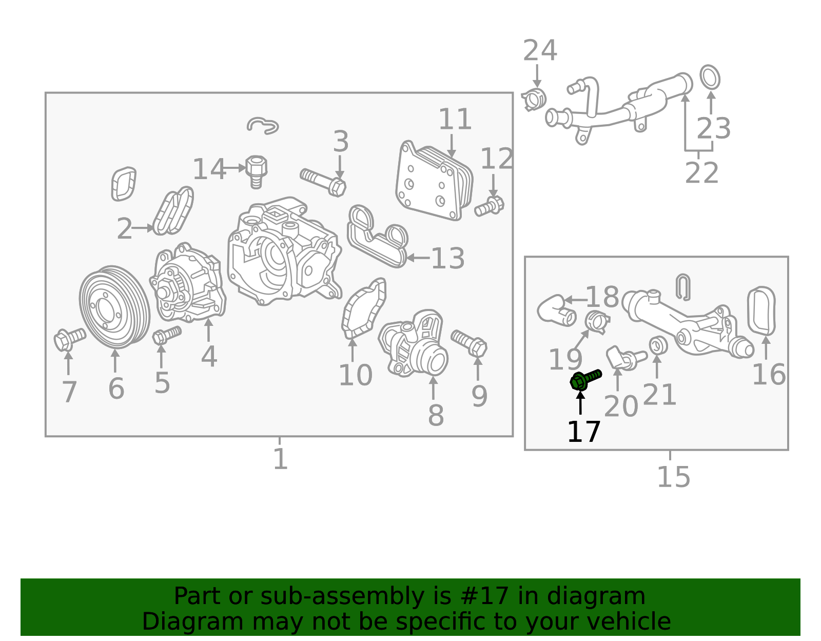 2016-2019 Chevrolet Malibu Water Outlet Bolt 55596897 GM ...