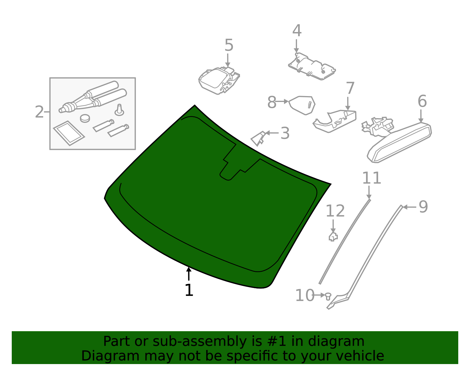 J9C41293 - Windshield OEM Euro Parts
