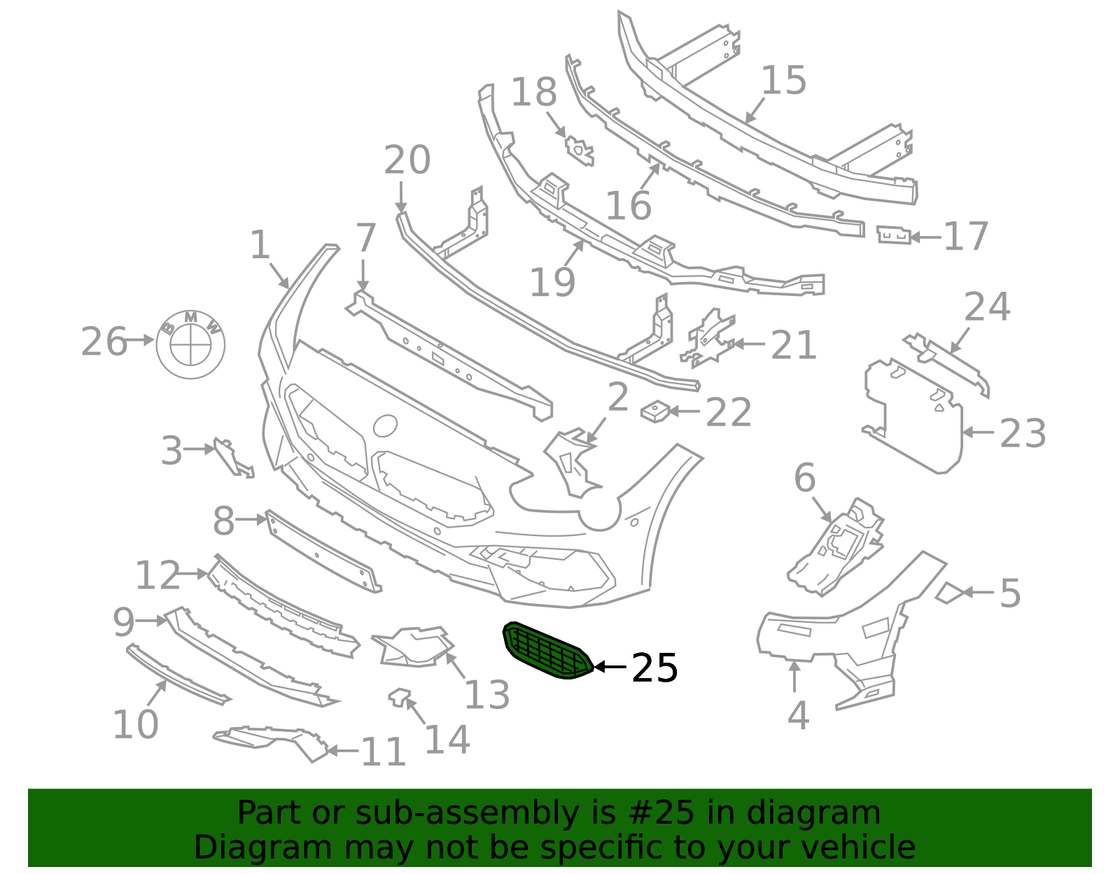 51117489709 - 2019-2022 BMW Z4 Inner Grille (51-11-7-489-709) | BMW of ...