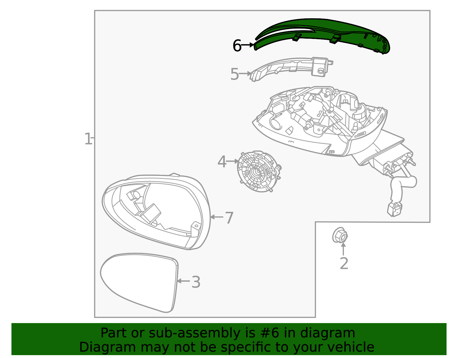 87626-L3000 - Mirror Cover 2021-2024 Kia K5 | Kia.Parts Store