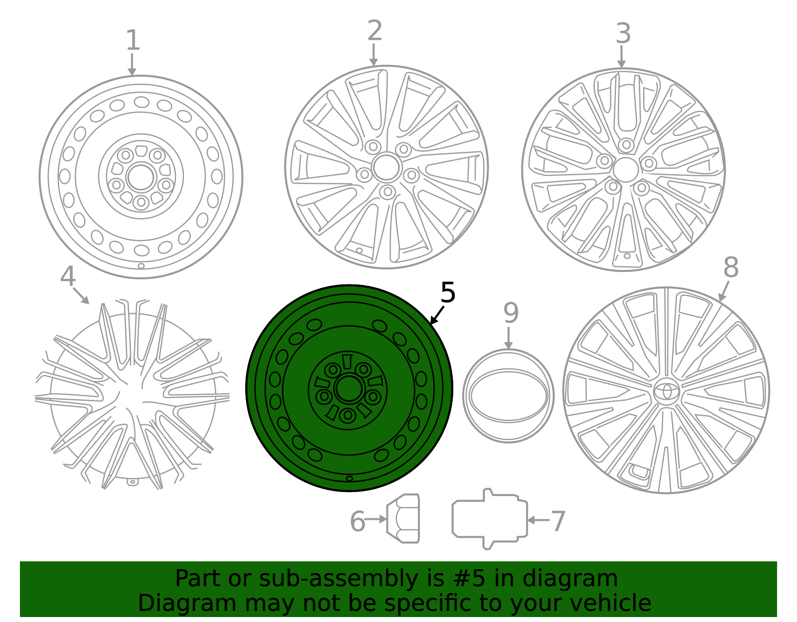 Genuine Official Toyota Wheel Alloy 17 Inch part# 42611-33C40 for 2018 ...