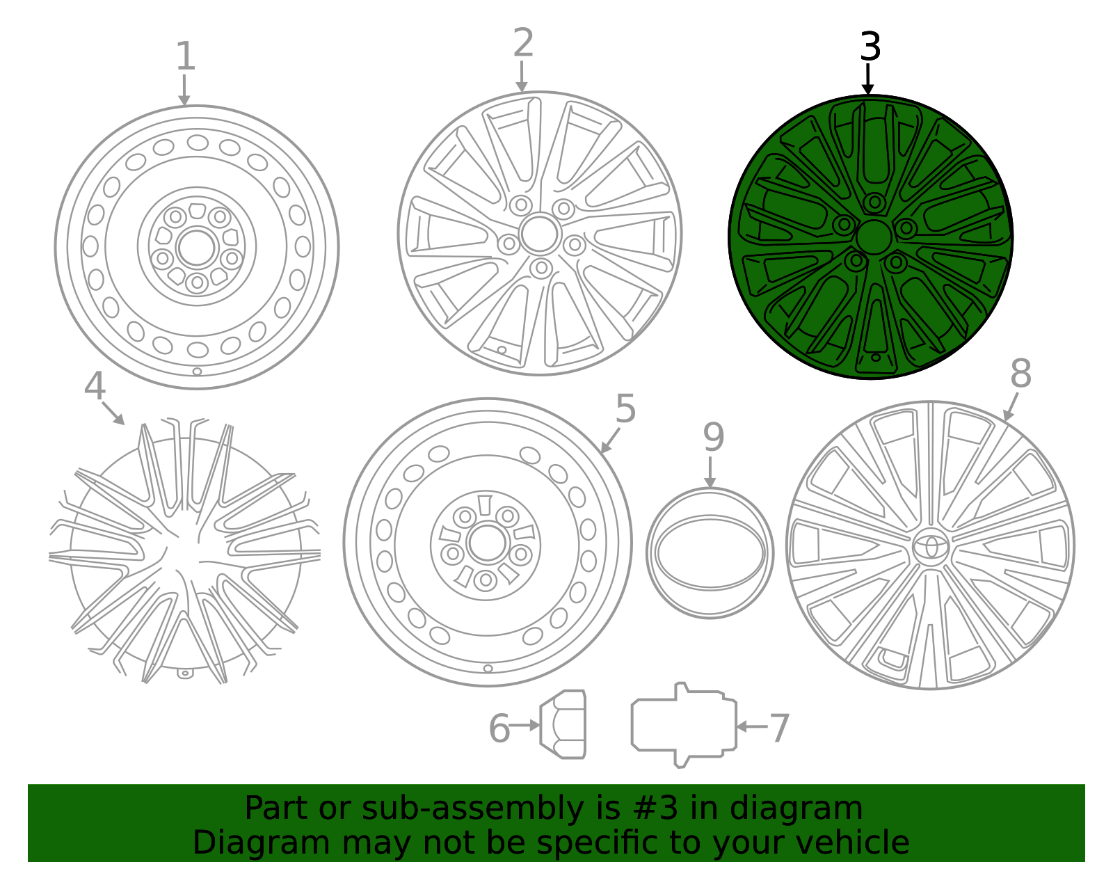 42611-06F80 - Wheel Alloy Chrome 18 Inch 2018-2020 Toyota Camry ...