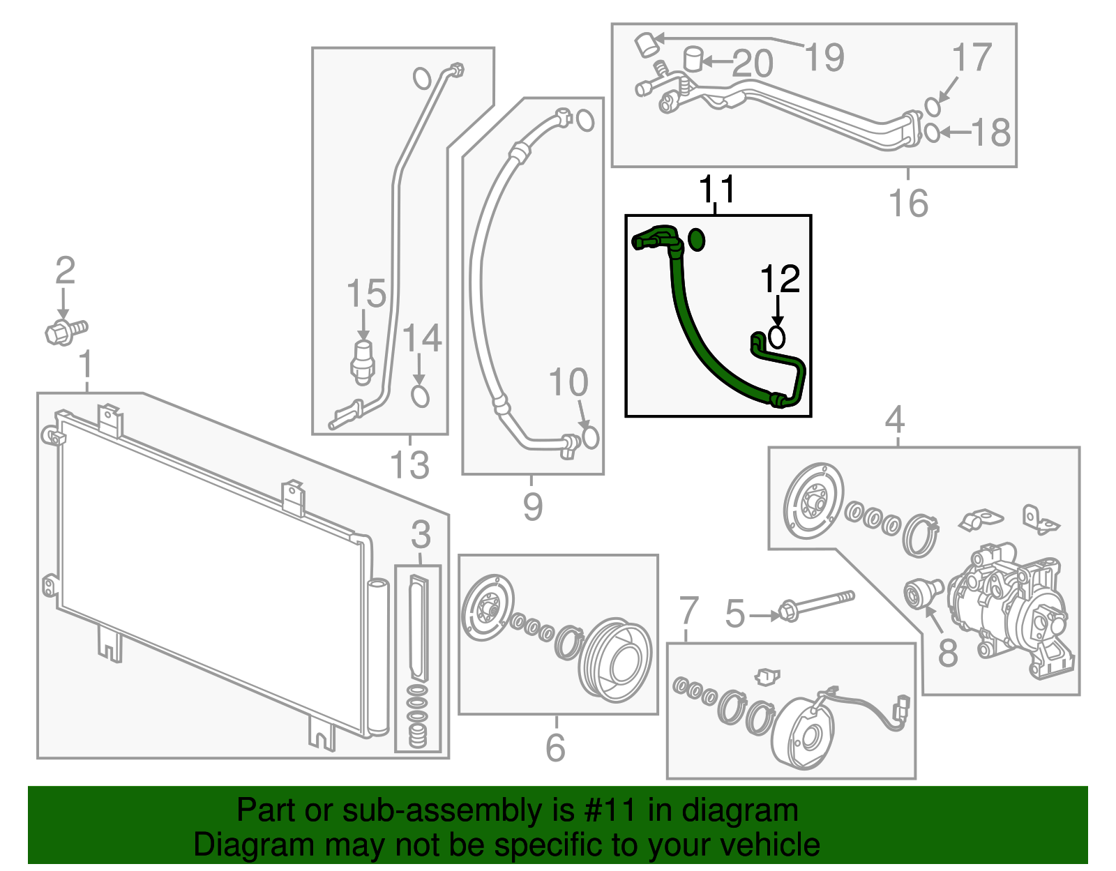 OEM 2015-2020 Honda Fit Discharge Hose 80315-T5R-A01 | Honda Automotive ...