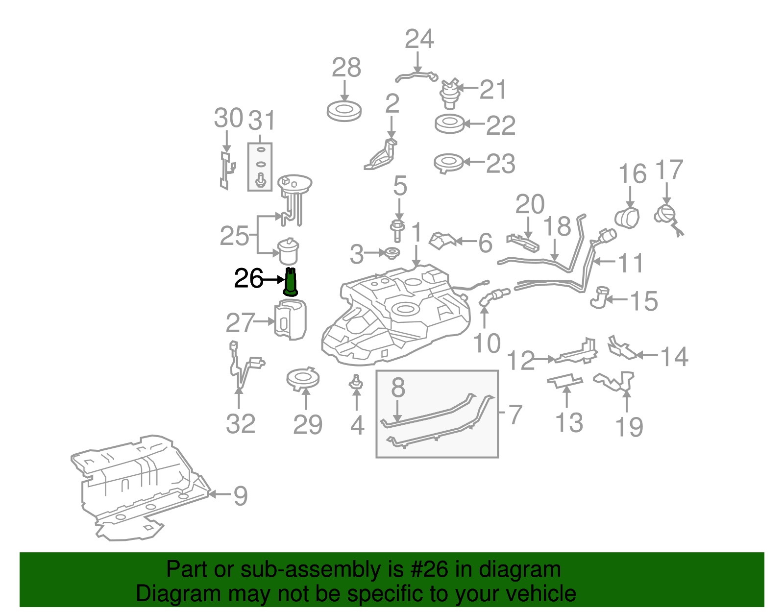 Genuine Toyota Fuel Pump part# 23220-31180 for 2008-2010 Toyota ...