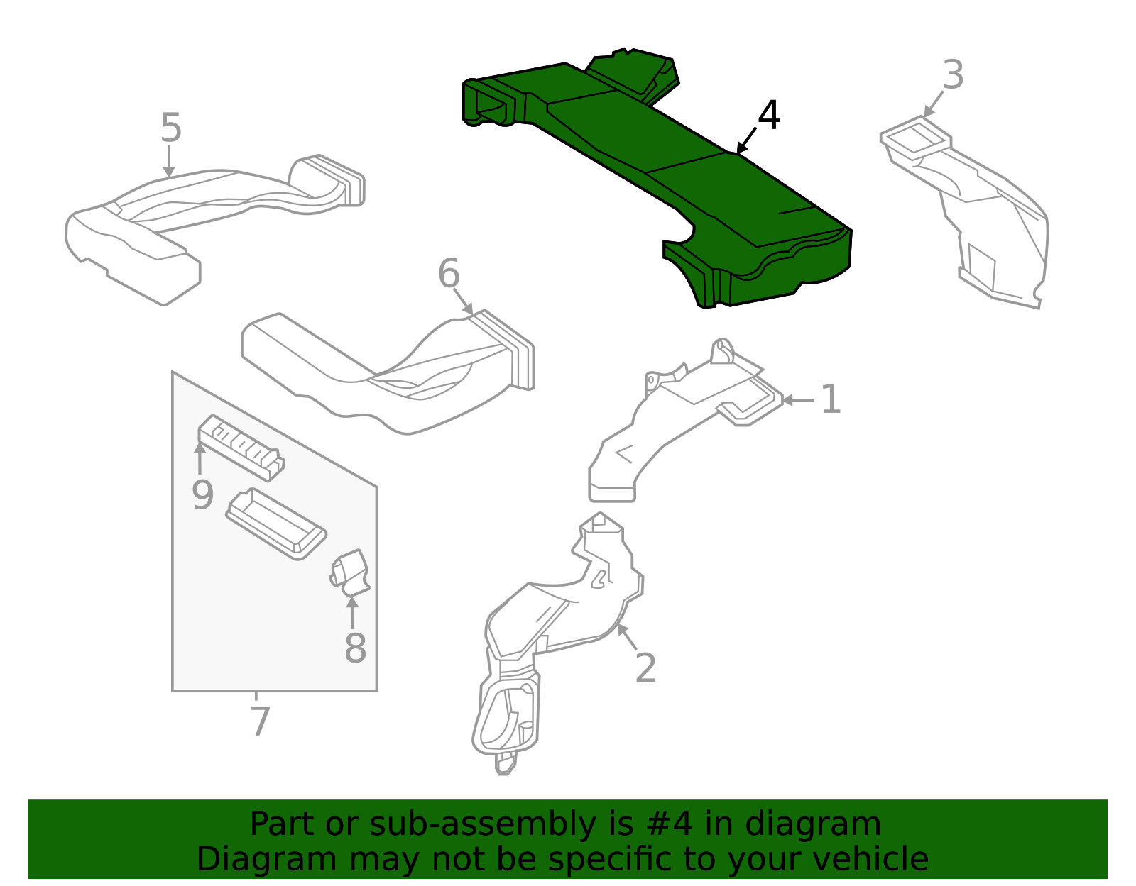 2020 Toyota Highlander 2020 Toyota Highlander - Separator Duct 62973 ...