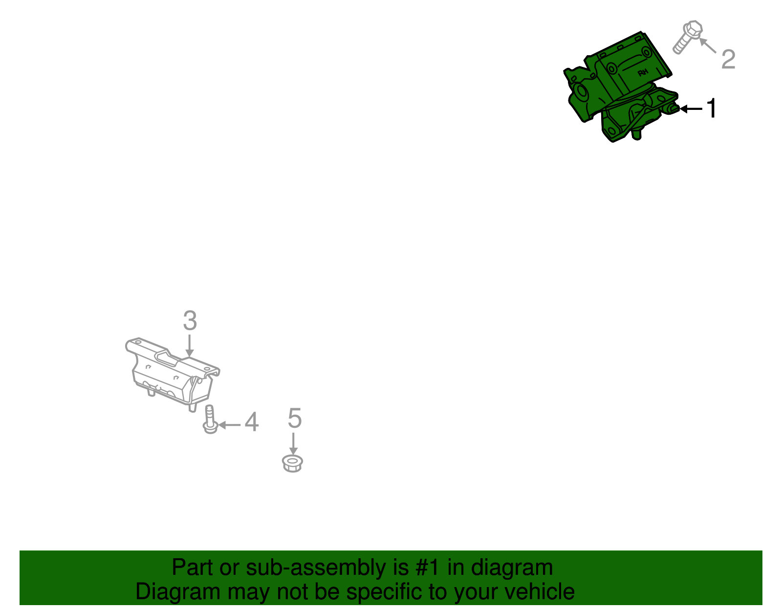 2014-2019 GM (Replaces 84175581) Driver Side Engine Mount 85579396 GM ...