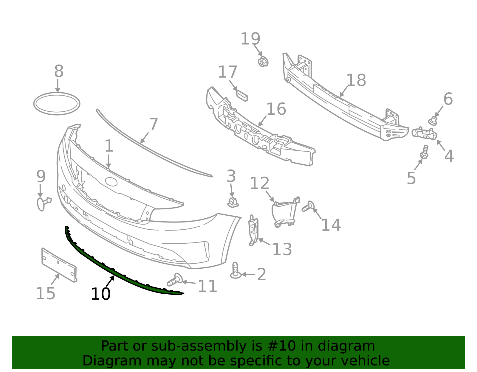 86590-A7800 - Lower Deflector 2017-2018 Kia Forte5 | Kia.Parts Store