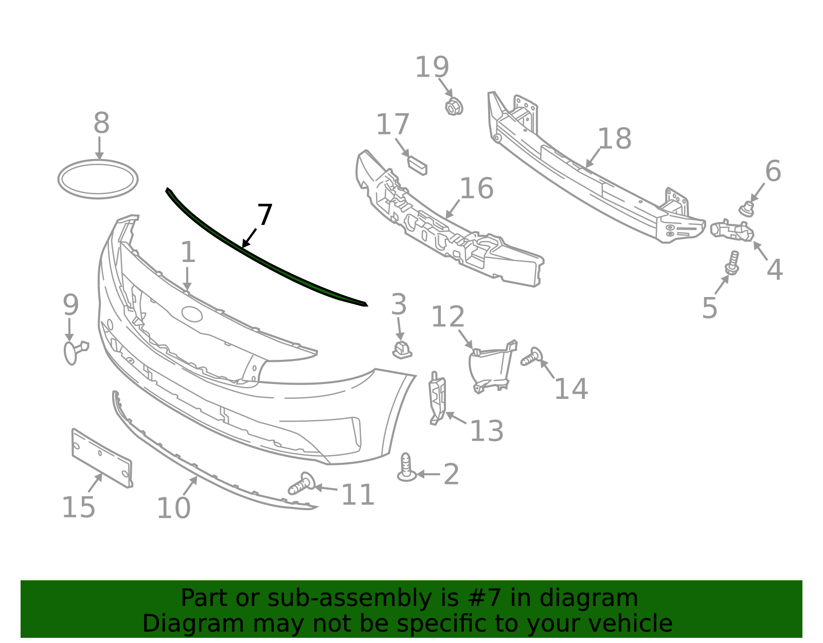 86357-A7800 - Filler Strip 2017-2018 Kia Forte5 | Kia.Parts Store
