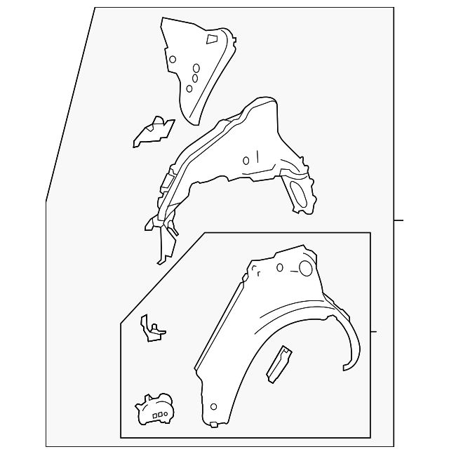 61603-02220 - 2014-2019 Toyota Corolla - Wheelhouse Assembly | Nucar ...