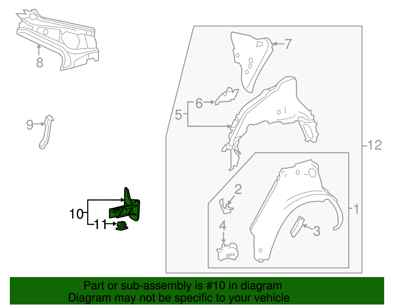 2014-2019 Toyota Corolla Deflector 65631-02231 | Lithia Toyota Parts