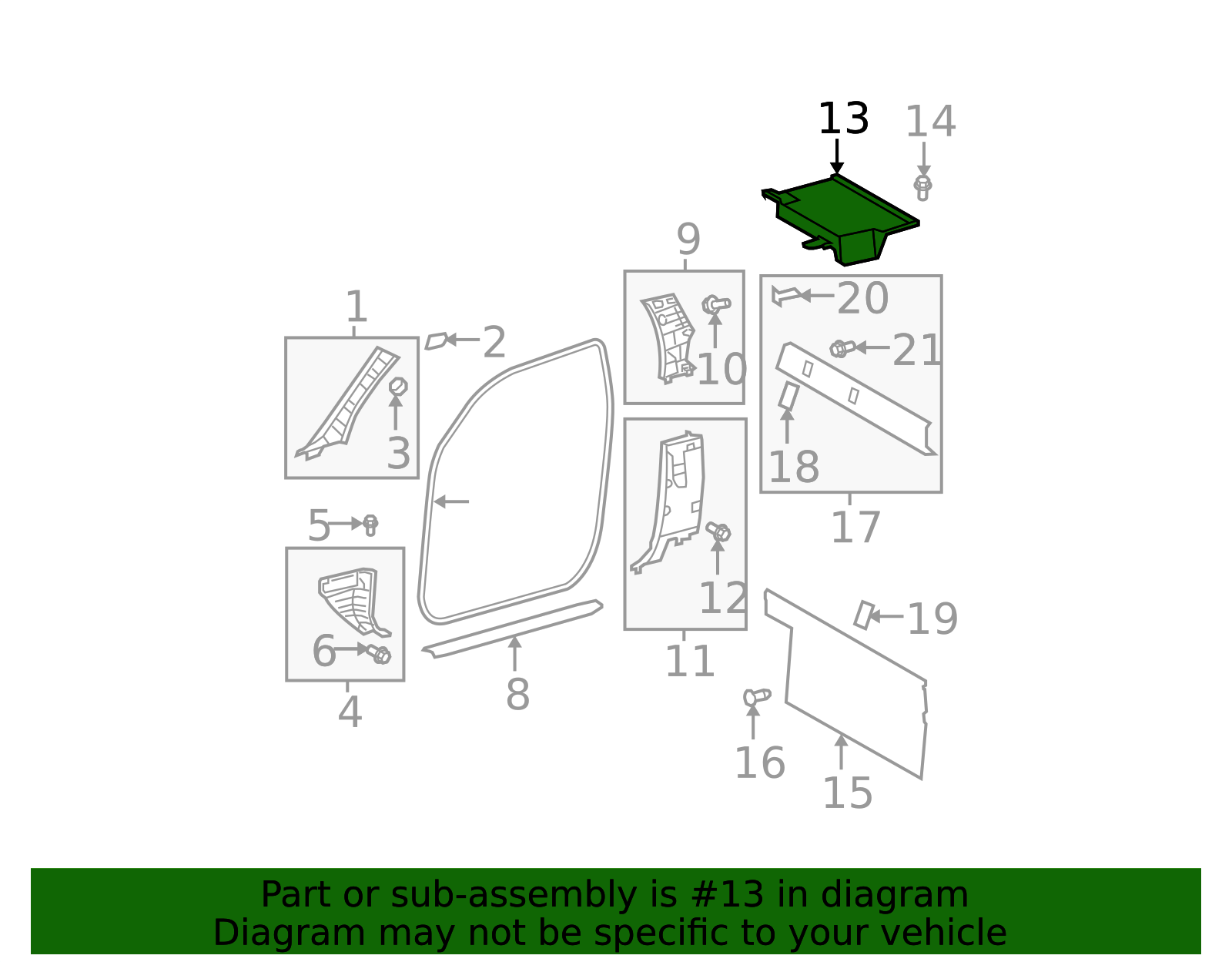 2009-2017 Toyota Tundra Luggage Compartment 64439-0C010-C0 | Toyota ...