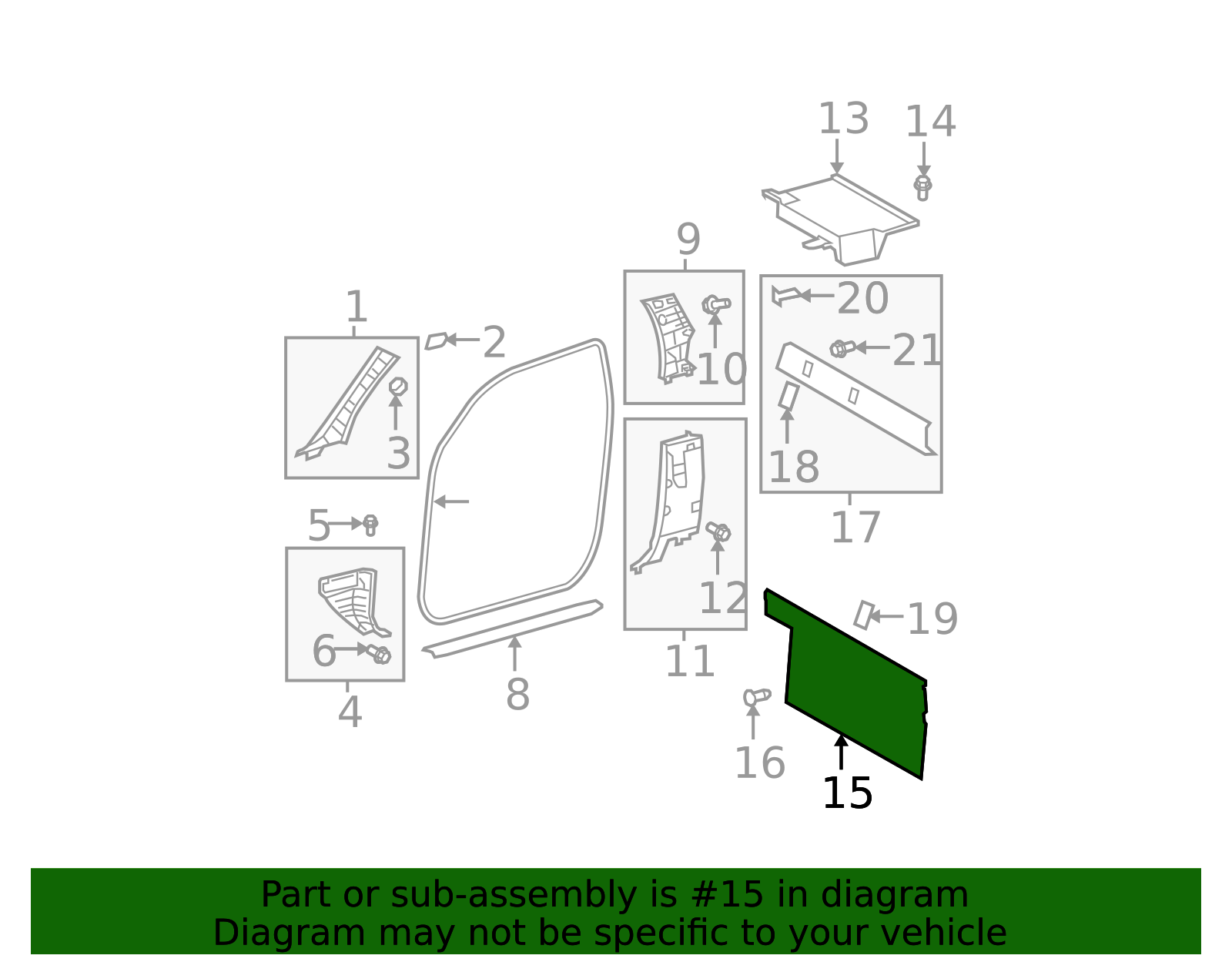 2007-2017 Toyota Tundra Rear Body Panel Trim Panel 64271-0C050-C0 ...