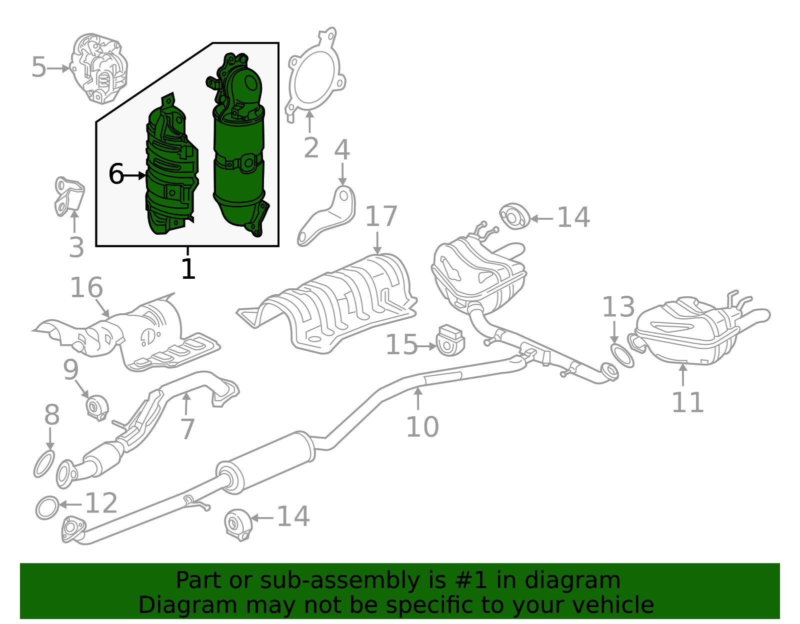 18150-64A-L00 - Catalytic Converter | All Discount Parts Store