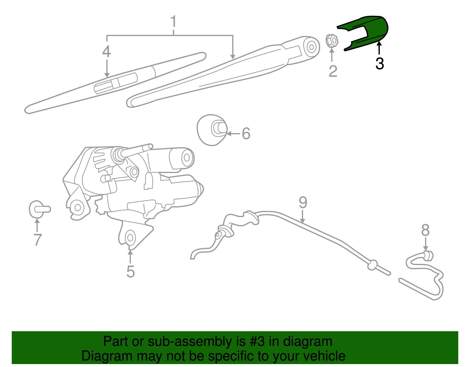 2010-2019 Nissan Wiper Arm Assembly Cap 28782-JG000 | Bill Kay Nissan Parts