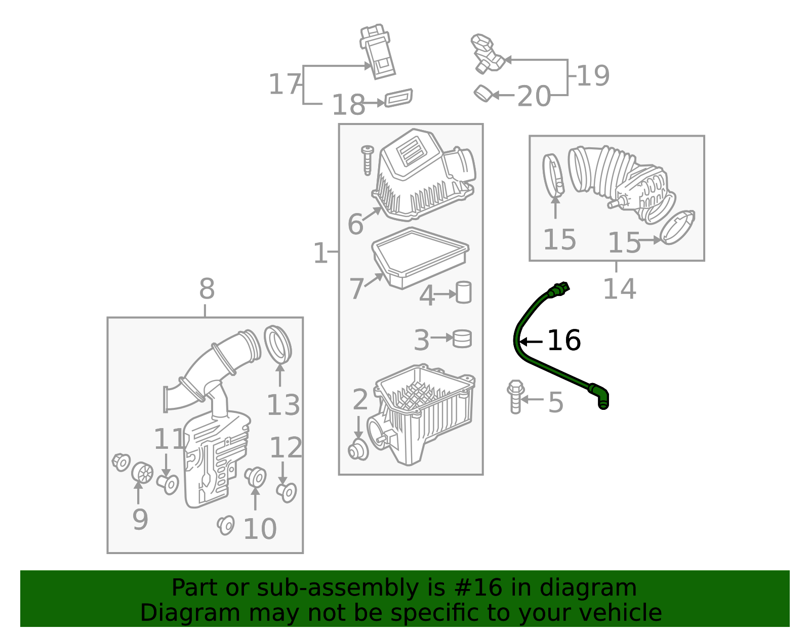 12639419 - Positive Crankcase Ventilation (PCV) Tube 2011-2012 GM | GM ...