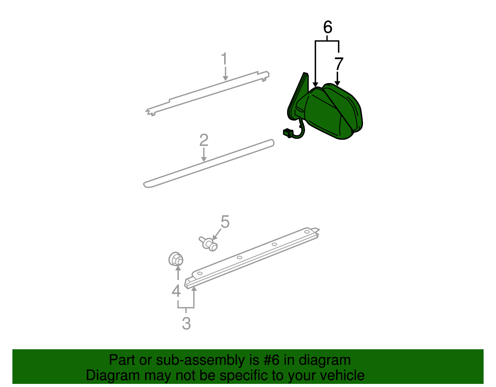 2000-2004 Toyota Avalon Mirror Right,Left 87910-AC900 | Toyota Parts Center
