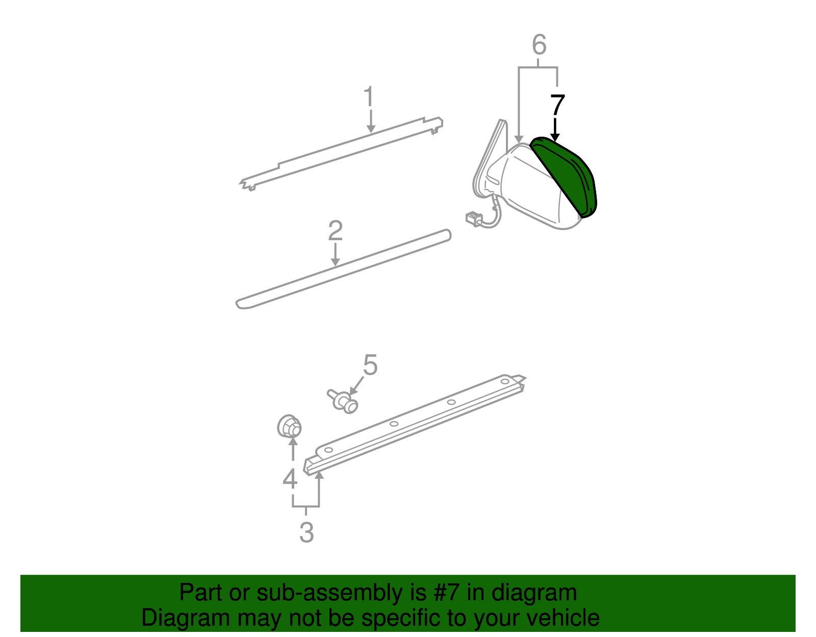 2003-2004 Toyota Avalon Door Mirror Glass (Left) 87961-AC040 | OEM ...
