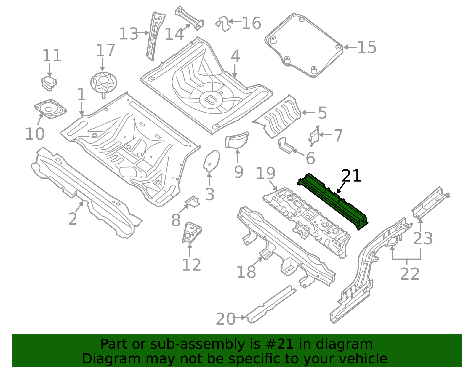 2013-2025 Nissan Rear Cross-Member G5650-3TAMA | Nissan Parts Central