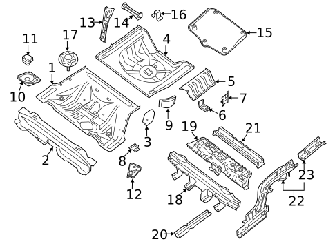 Rear Floor & Rails for 2018 Nissan Altima | Nissan Parts Central
