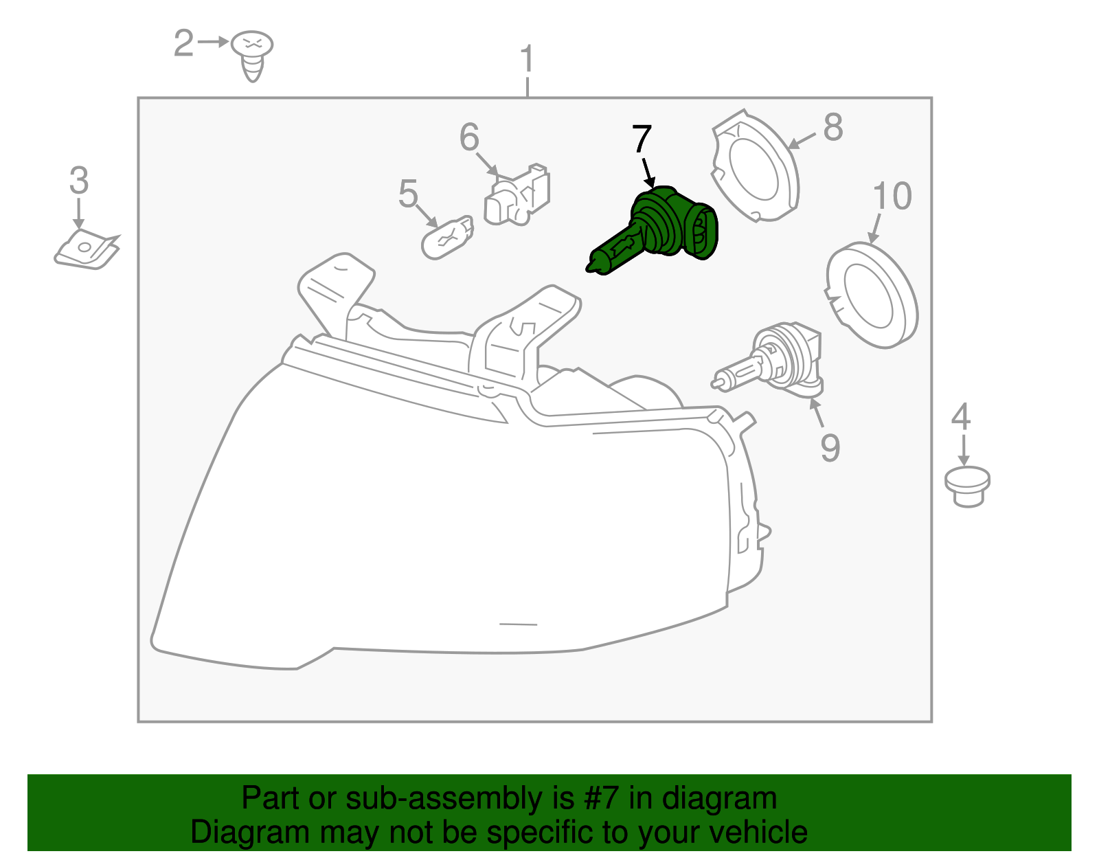 2013-2022 Ford | Headlamp Bulb | DB5Z-13N021-B | Walls' Ford Parts