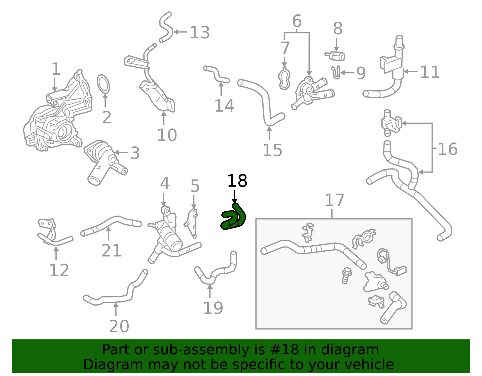 16283-25010 - 2018-2024 Toyota - Engine Coolant Bypass Hose | Toyota ...