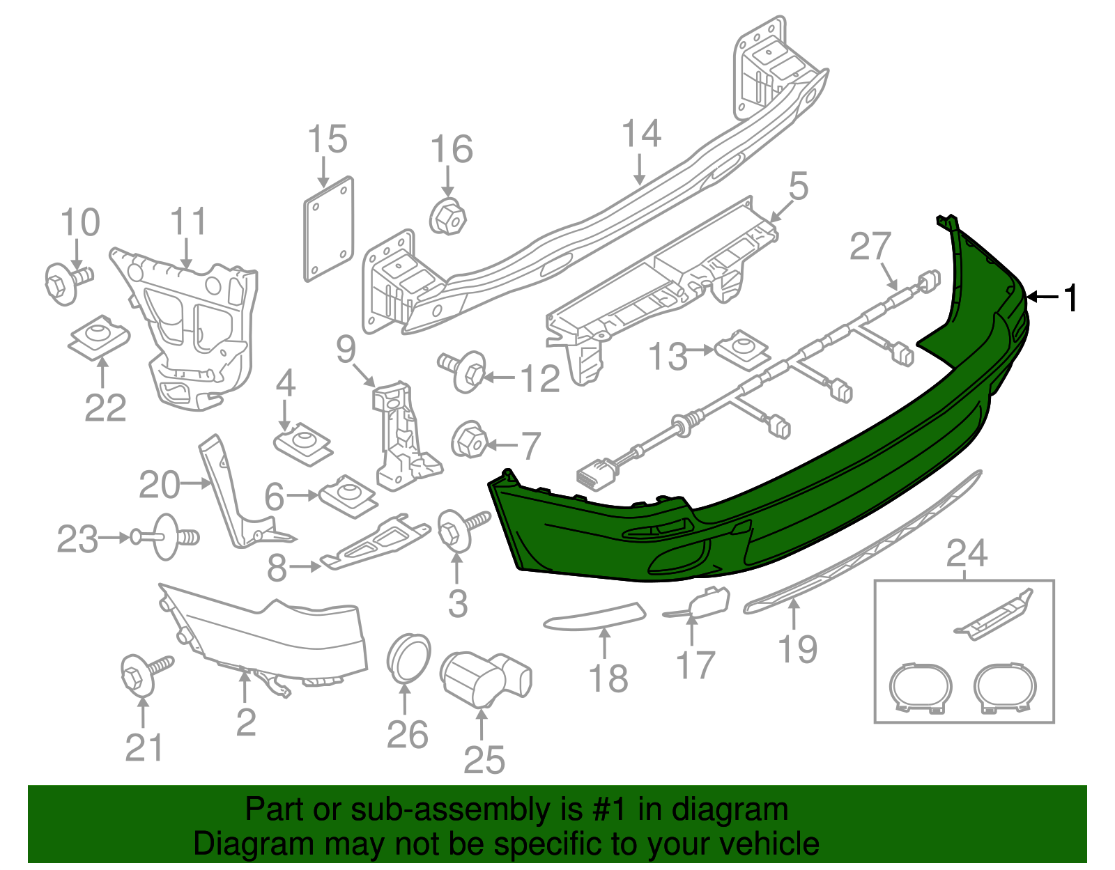 51-12-8-037-277 - Bumper Cover 2011-2013 BMW X5 | Bimmer OEM Parts