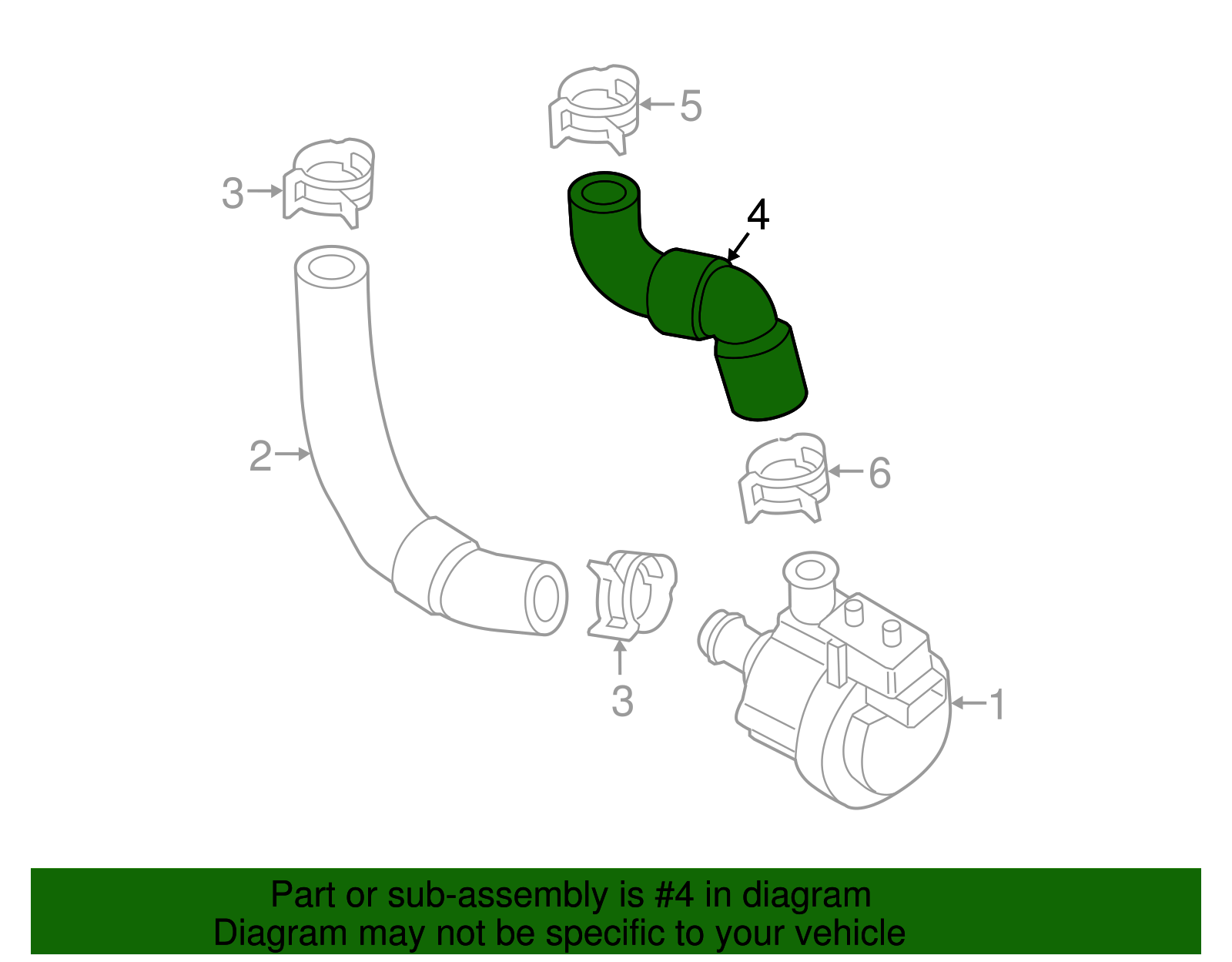 5Q0-122-101-CM - Radiator Coolant Hose 2015-2016 Audi A3 | Audi OEM ...