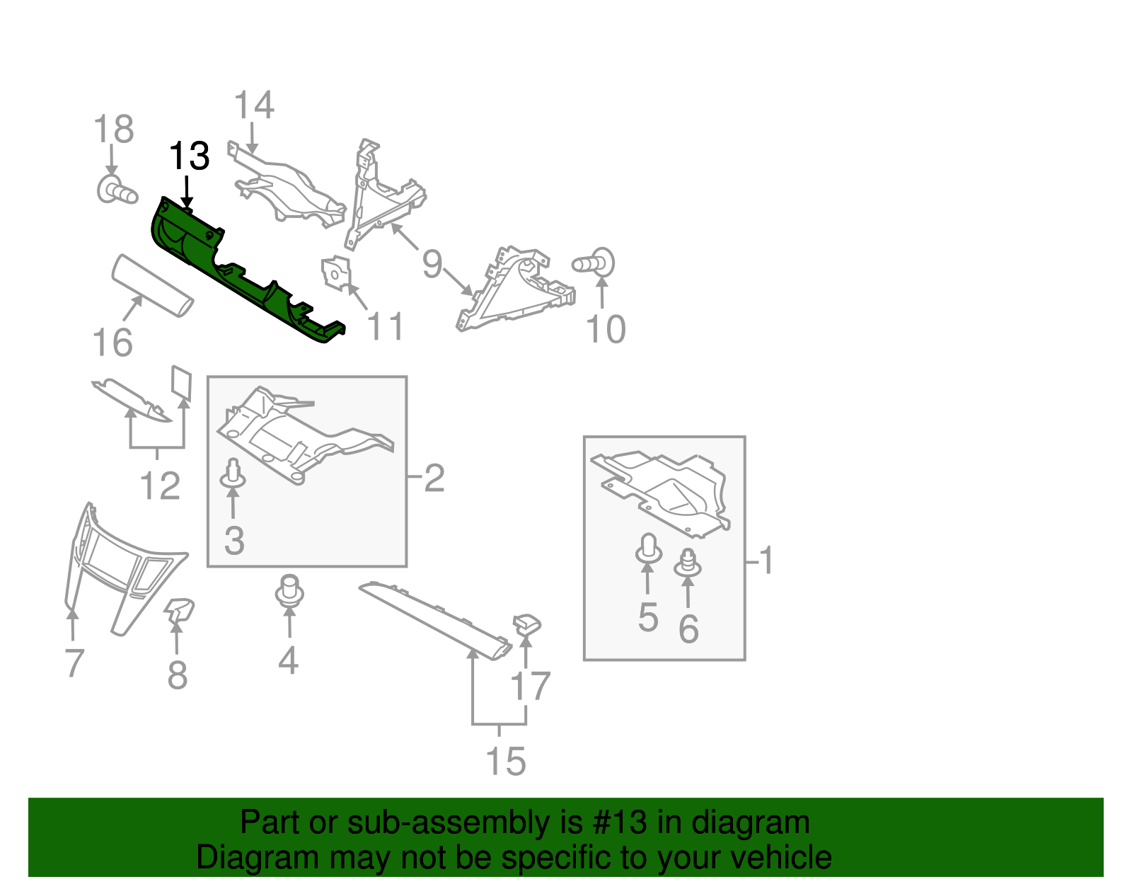 66519AJ00AVH - OEM NEW 2011-14 Subaru Legacy Outback Lower Instrument ...