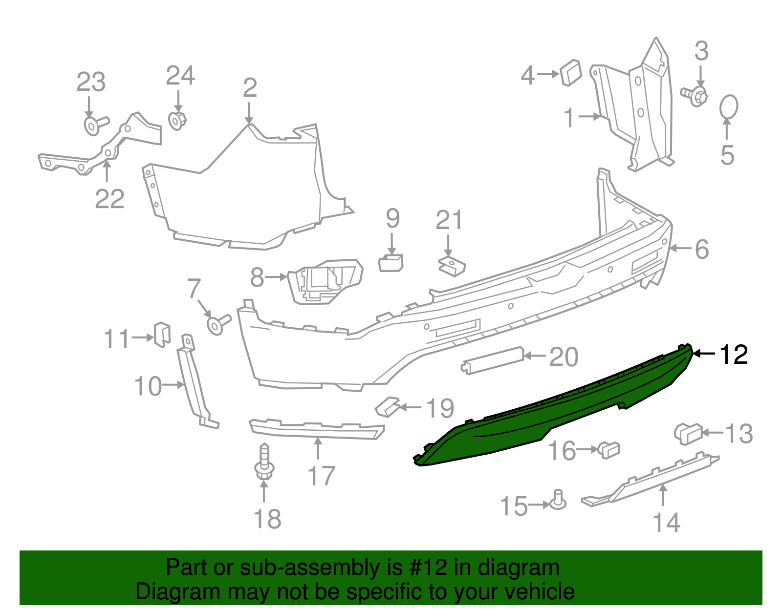 2020-2023 GMC Acadia Lower Cover 84856644 | GM Parts Center