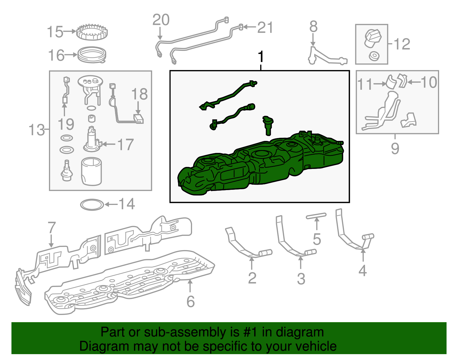 2014-2021 Toyota Tundra 38 Gallon Fuel Tank 77001-0C120 | Frontier Toyota