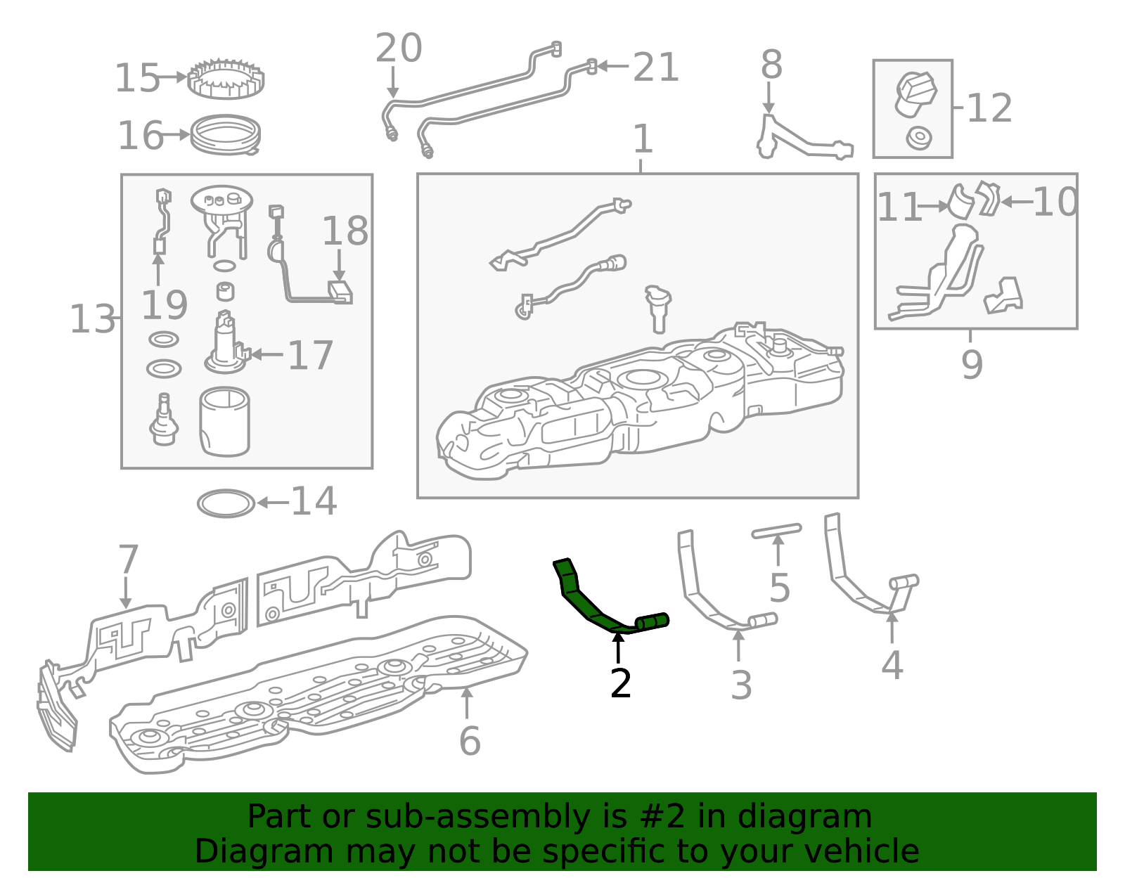 77601-0C110 - Fuel Tank Assembly Strap - 2015-2020 Toyota Tundra ...