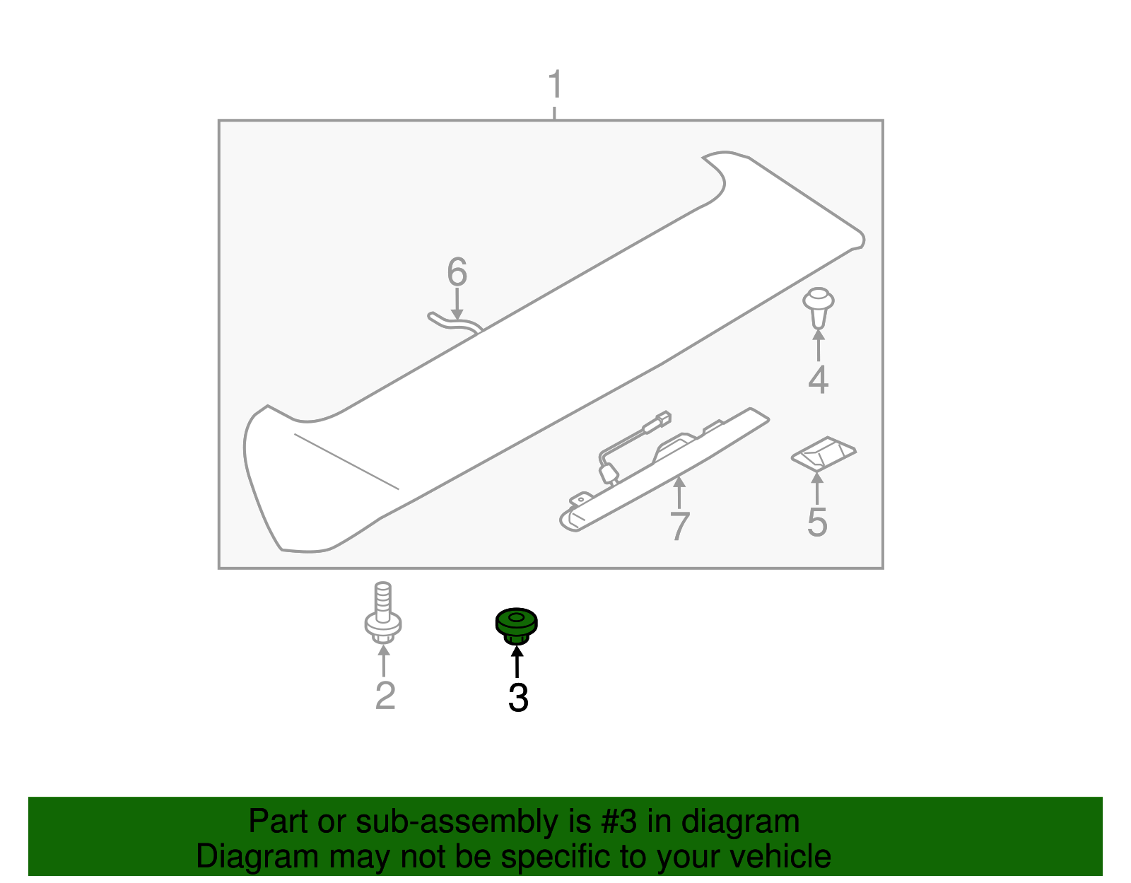 2005-2018 Subaru Spoiler Assembly Nut 902370019 | Subaru Parts For You