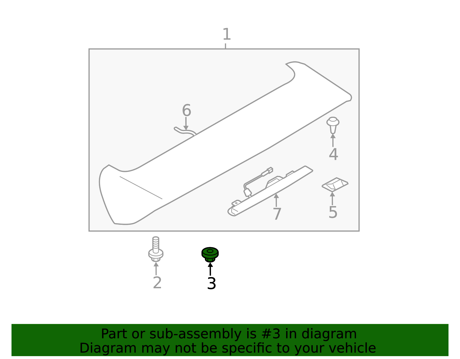 2005-2018 Subaru Spoiler Assembly Nut 902370019 | Subaru Parts Store
