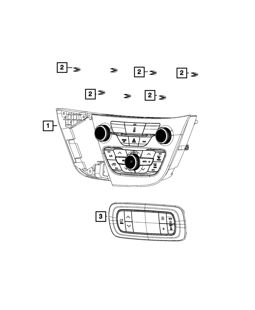 68238871AC - Vehicle Feature Controls Center Stack 2017 Chrysler ...