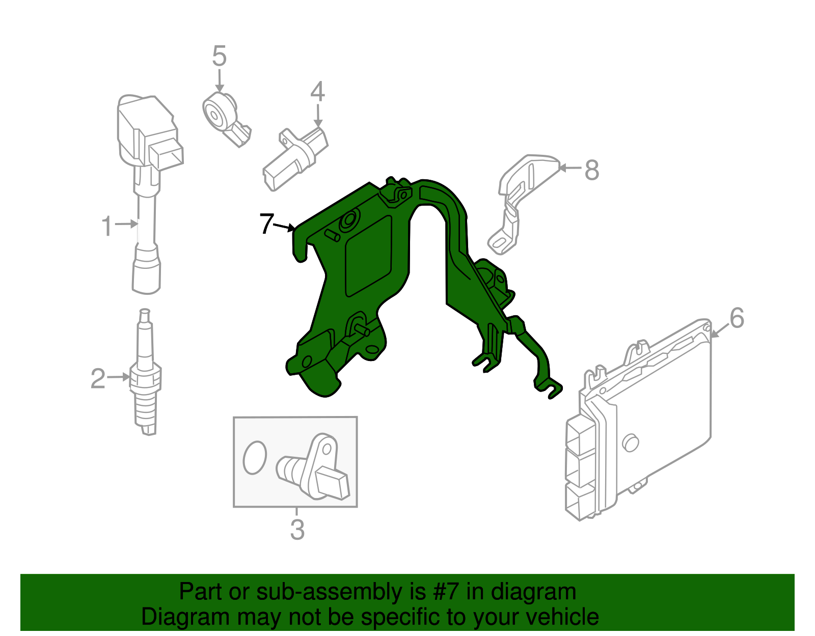 2016-2018 Nissan Altima ECM Bracket 23714-3TA0B | My Nissan Part