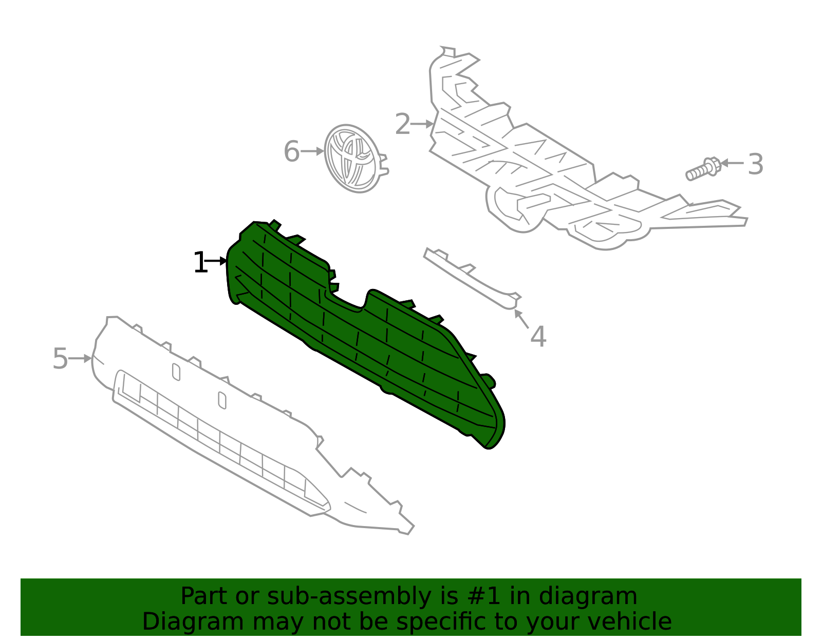 2019-2024 Toyota RAV4 Upper Grille 53111-0R120 | MotorMotor