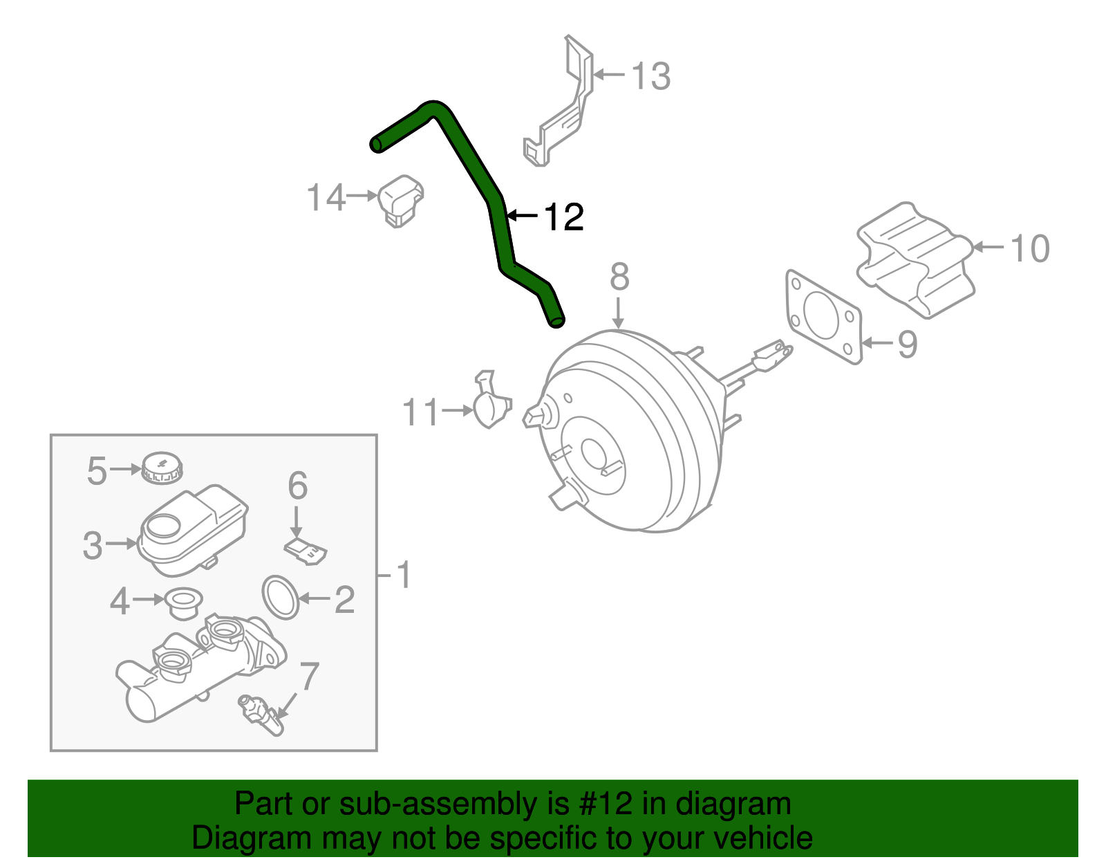 2005-2019 Nissan Vacuum Hose 47474-EA000 | My Nissan Part