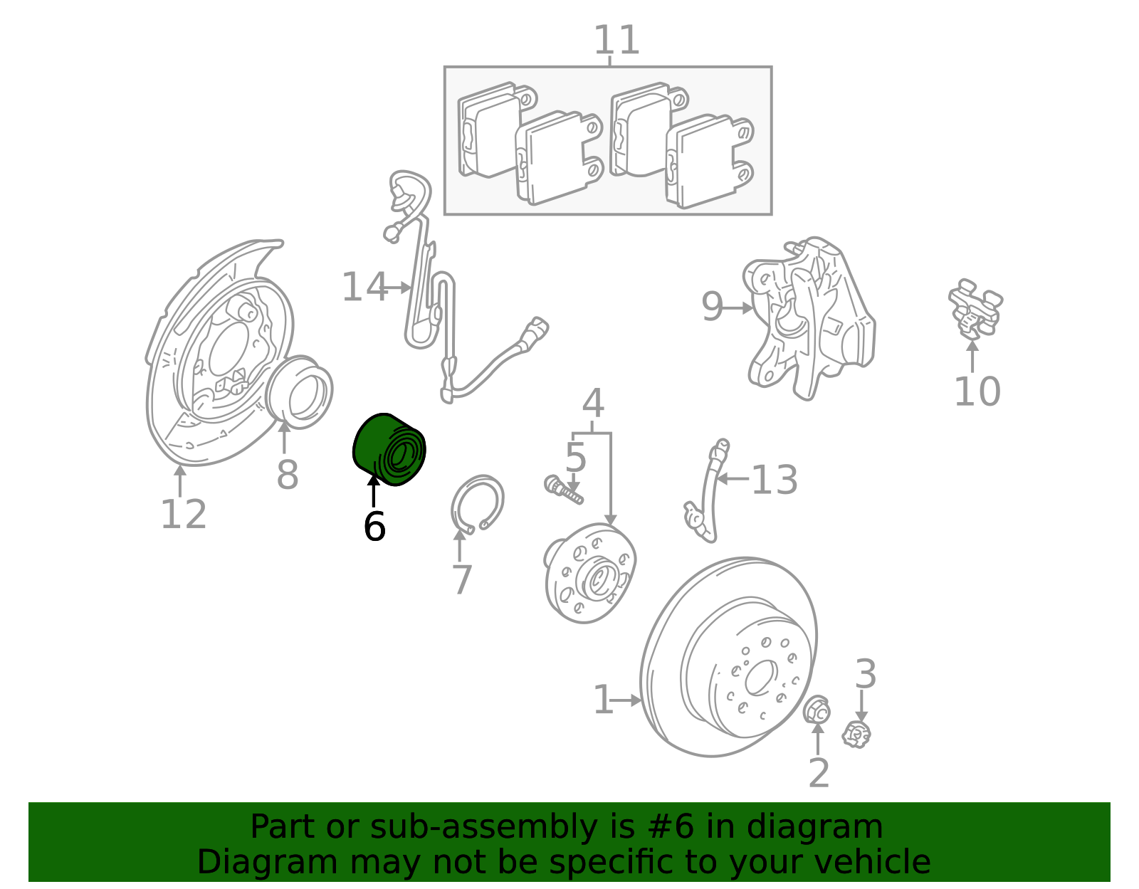 1998-2010 Lexus Bearing 90369-49002 | OEM Parts Online