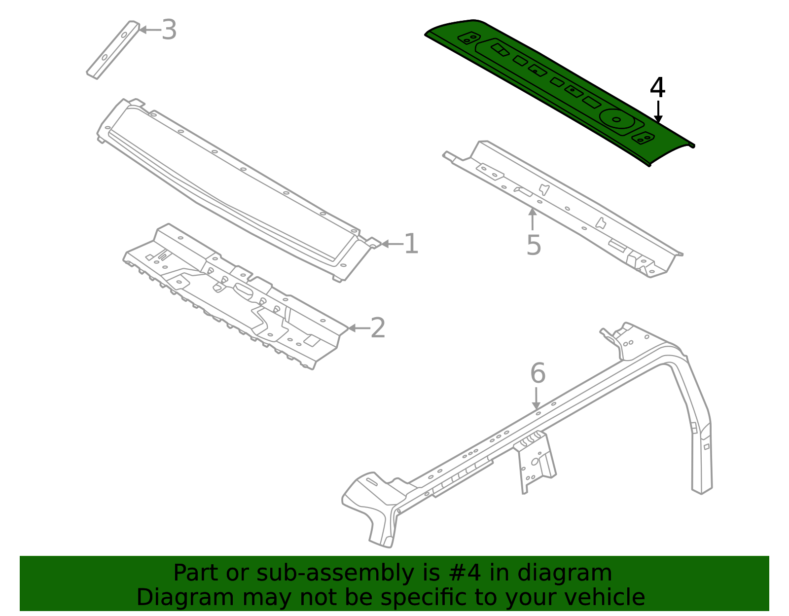 Genuine OEM Ford Part - Roof Panel M2DZ-98502G33-CC | Genuine OEM Ford ...