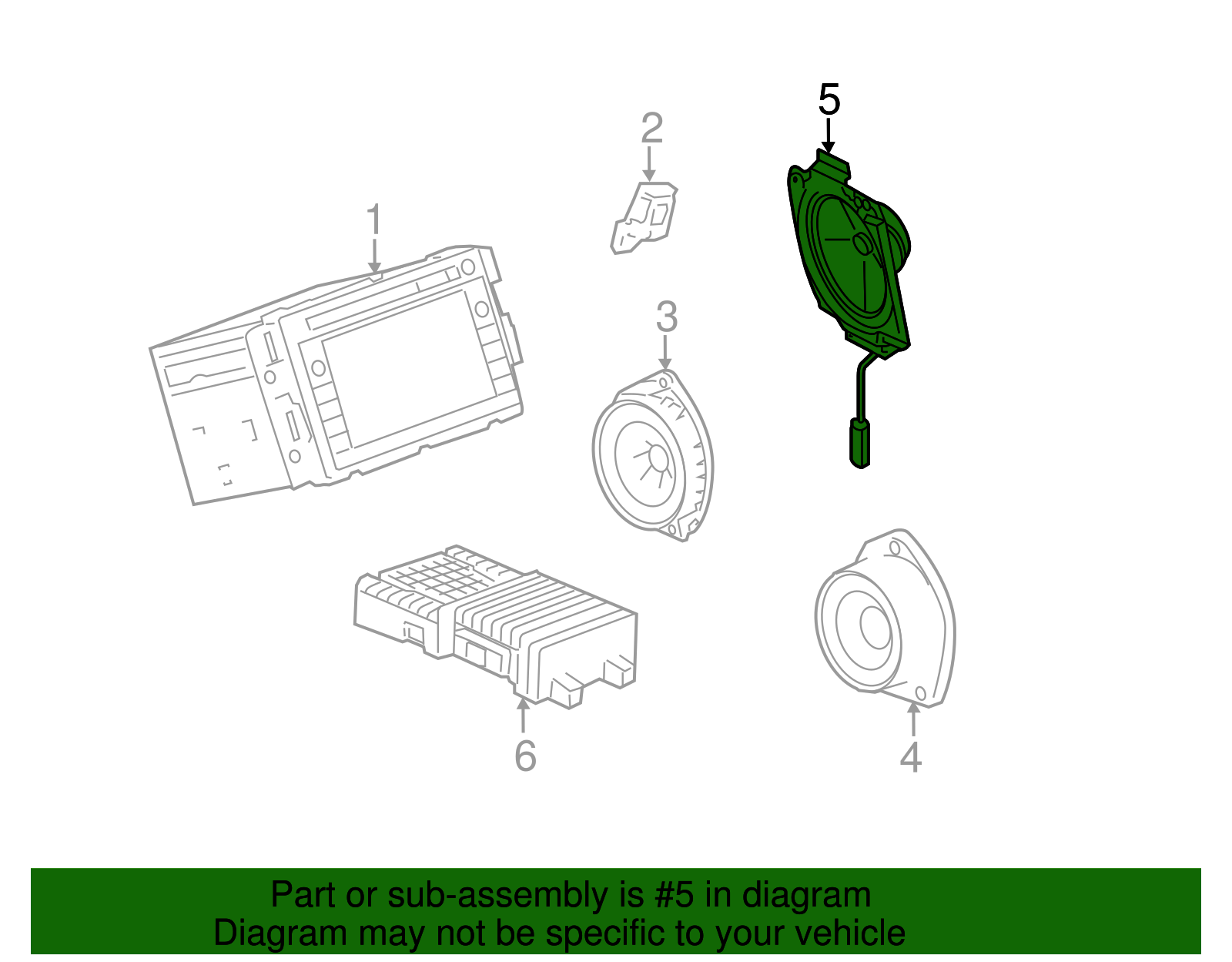 2007-2014 GM Rear Radio Speaker 15201407 | Capital Chevy Parts