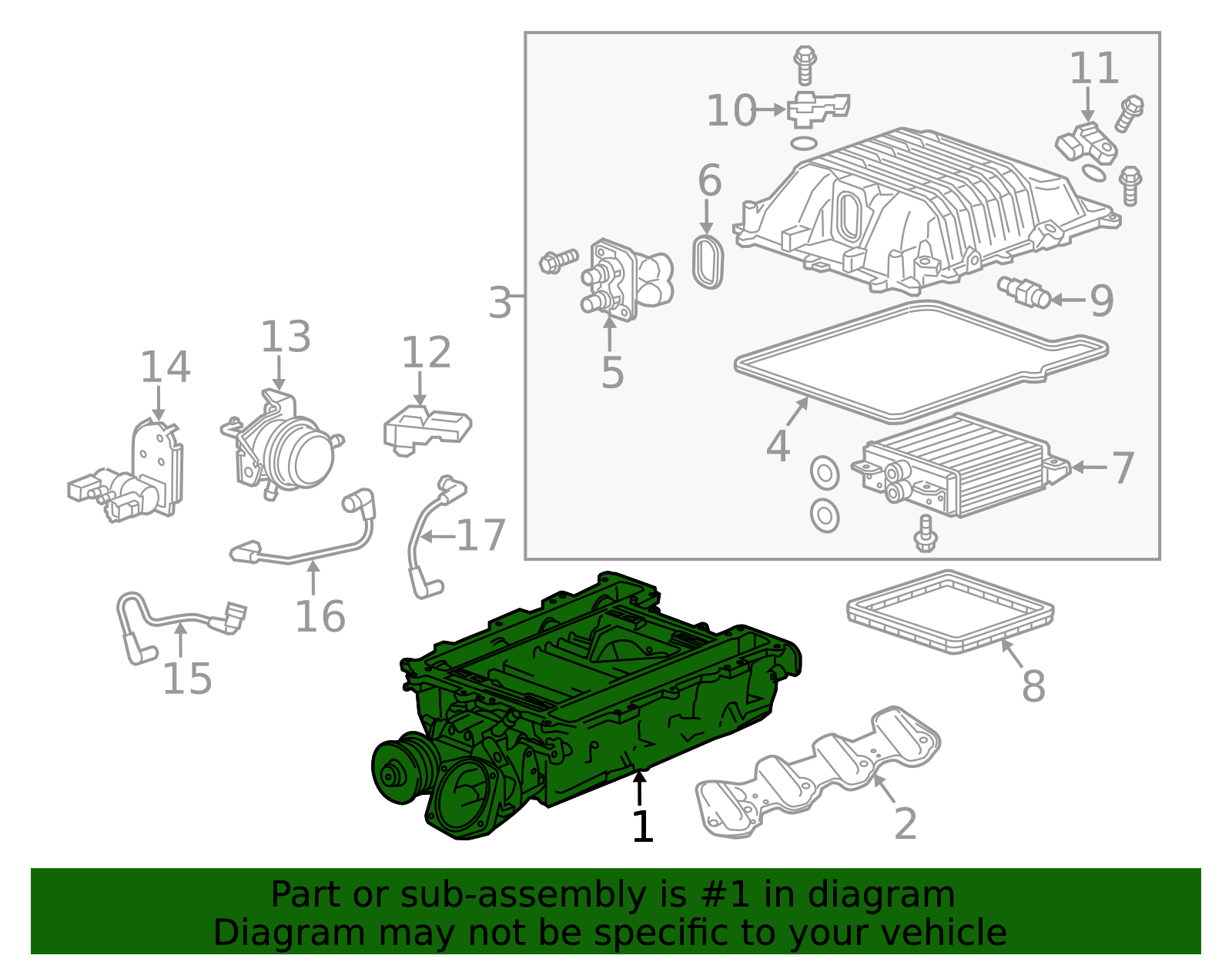 2009-2015 GM Engine Supercharger 12670278 | OEM Parts Online